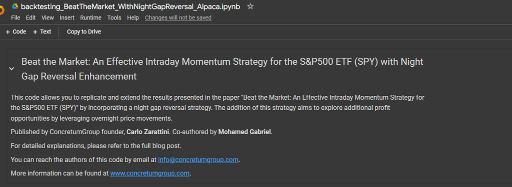 Designing a Profitable Intraday Strategy Using Python and Alpaca ...
